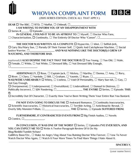 Woman Complaint Form Worksheet