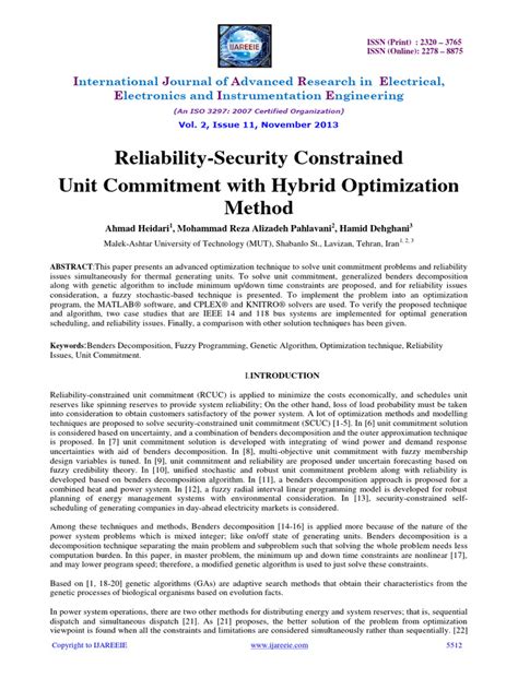 3e Reliability Pdf Mathematical Optimization Genetic Algorithm