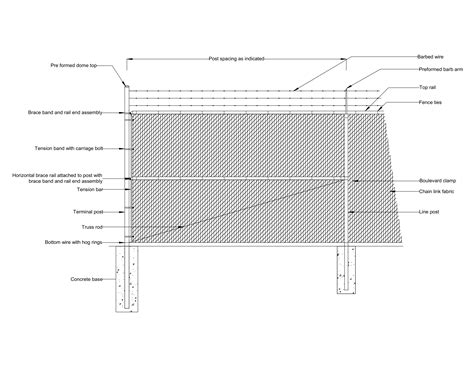 With Bottom Wire In Concrete With Slats Bwo Draw A Fence