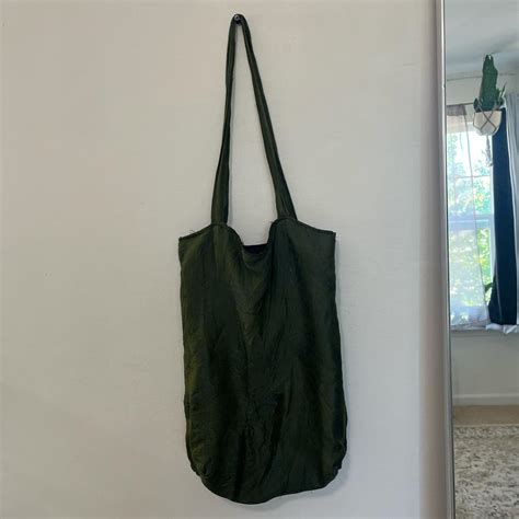 Gorgeous Silky Forest Green Tote Cute Pattern And Depop