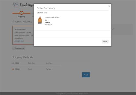 How To Display Order Summary In A Modal In Magento 2 Knowthemage