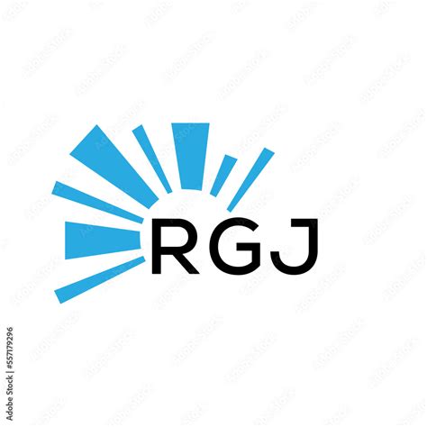 Rgj Letter Logo Rgj Blue Image On White Background And Black Letter