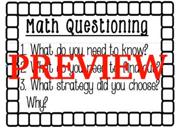 Math Questioning Anchor Chart By New York Or Nowhere TPT