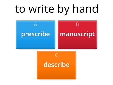 Root Word Scrib Script Quiz