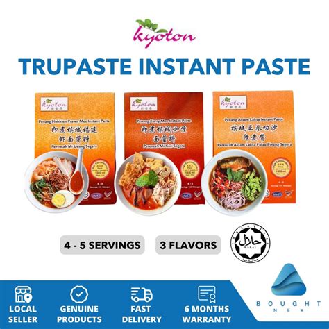 Trupaste Kyoton Penang Instant Hokkien Mee Paste Prawn Mee Curry Mee Asam Laksa Serve 4 5 Pack