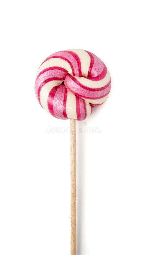 Color Lollipop Spiral Candy On Stick Colorful Striped Lollypop Round