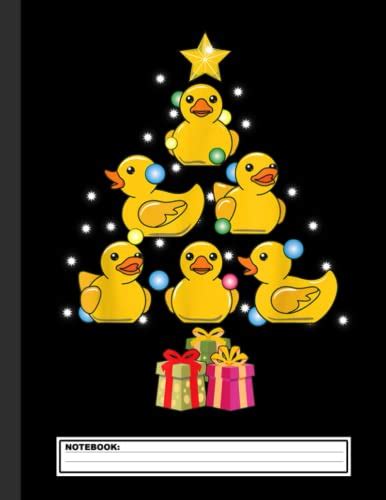 Rubber Duck Christmas Tree As Duckie And Quack Notebook Journal Notebook