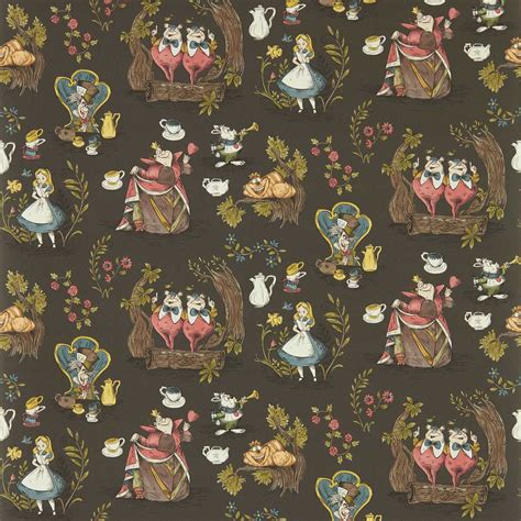 Alice In Wonderland Wallpaper Sample Silk Interiors Wallpaper