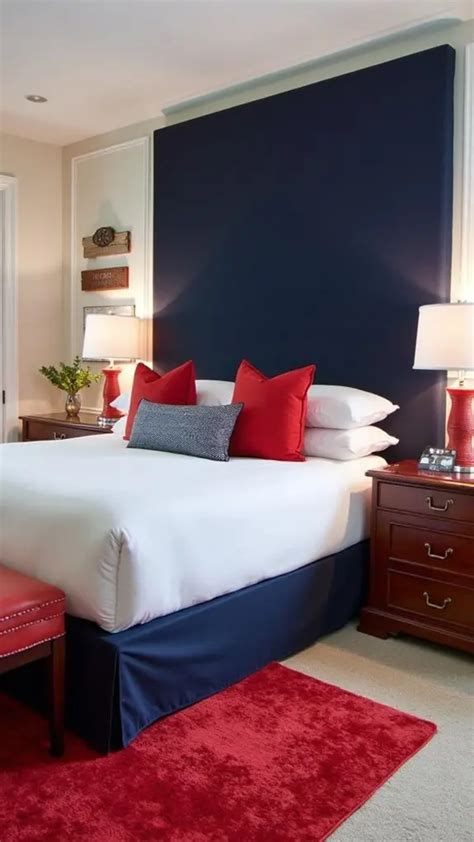 14 Red And Navy Bedroom Ideas That Feel Preppy And Powerful