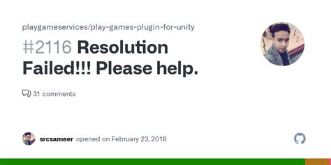 Resolution Failed Please Help · Issue 2116 · Playgameservicesplay Games Plugin For Unity