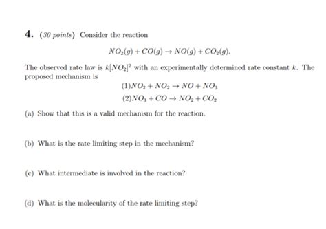 Solved 4 30 Points Consider The Reaction