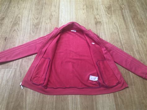 Adidas Womens Track Top Pink Trefoil Logo Full Zip Sm Gem