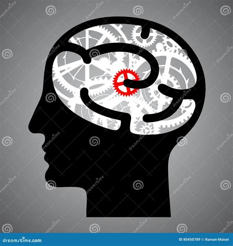 Brain And Gears Logo Vector Image 155620553
