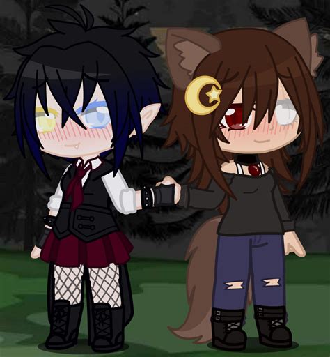 Werewolf And Vampire Couple Gacha Club By Arwenthecutewolfgirl On