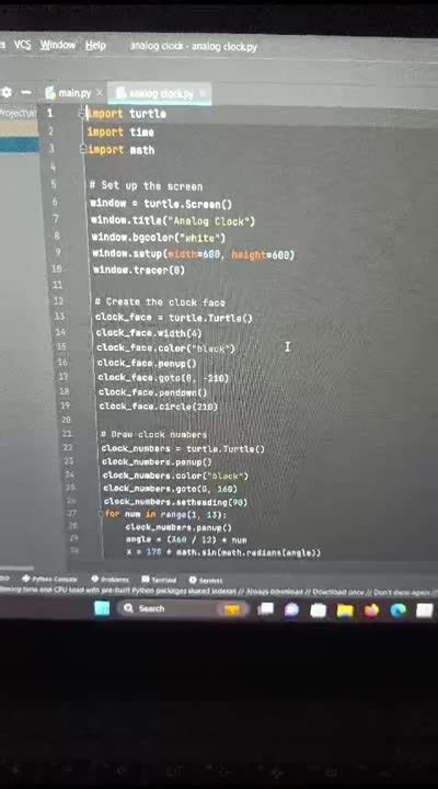 python code for designing analog clock s bhavya sree posted on the topic linkedin