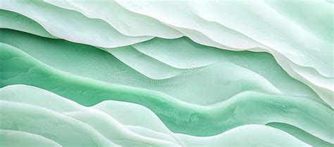 Abstract Layers Of Soft Green And White Create A Serene Flowing Pattern