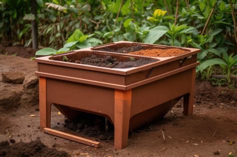 Premium Ai Image Composting System With Builtin Drain For Easy And Messfree Harvesting Created