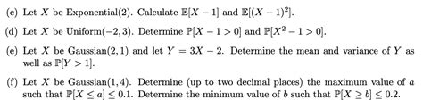 Solved C Let X Be Exponential Calculate E X And Chegg Com