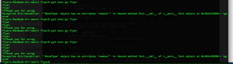Python Exception Attributeerror Nonetype Object Has No Attribute Remove Stack Overflow