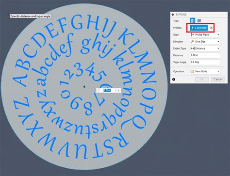 Text Won T Extrude SOLVED Don T Explode TEXT Use As Profile Plane Cutting Tool Fusion 360