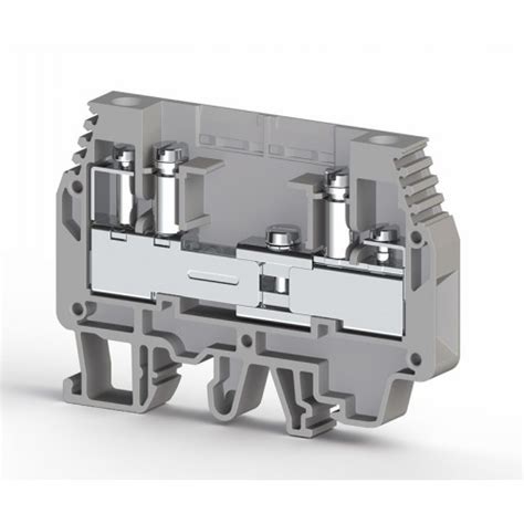 375694, Клеммник измерительный с 2-мя тест.разъемами, 6мм.кв., (серый ...