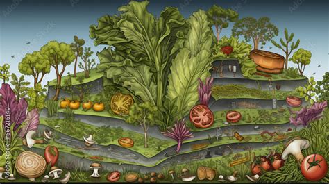 Nutrient Absorption A Medical Illustration Depicting The Digestive