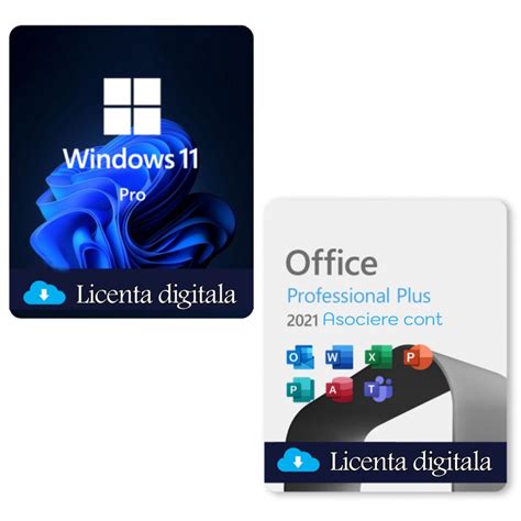 Pachet Windows 11 Professional Retail Office 2021 Professional Plus Binding Licente Digitale