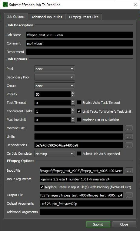 Artstation Ffmpeg Auto Script For Deadline
