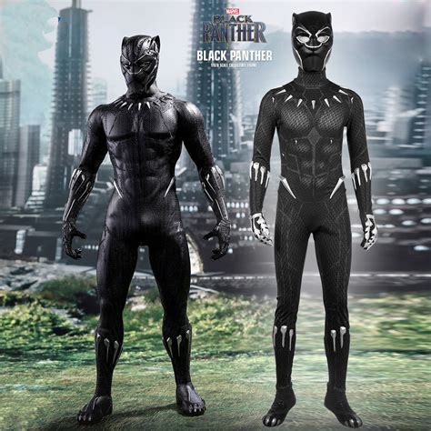 Quality Marvel Black Panther Cosplay Costume Black Panther Costume