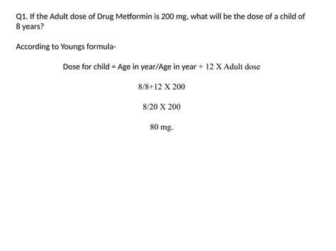 Posology Dose Calculation In Pharmaceutics Ppt
