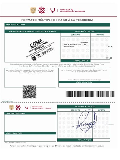 Formato De Pago Multiple Editable 11 1 Pdf