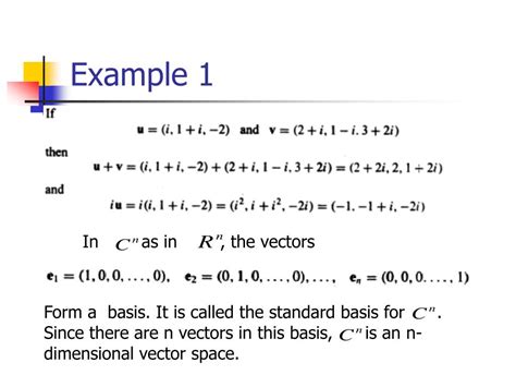 ppt 10 4 complex vector spaces powerpoint presentation free download