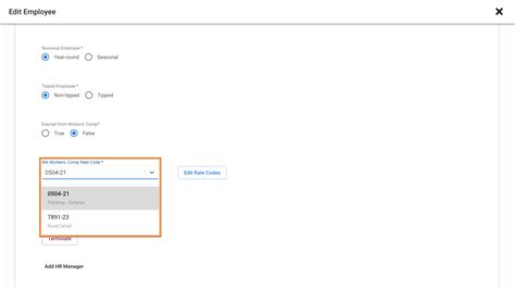 How To Enter Washington Workers Comp Rates In Employee Profiles Help