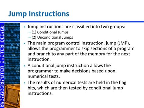 ppt the 8086 assembly programming program control instructions