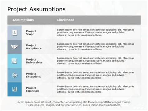 Project Assumptions 06 In 2021 Powerpoint Templates Power Point Template Templates