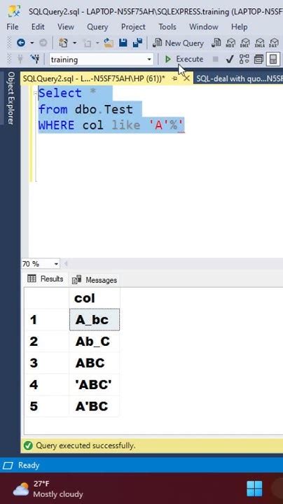 Sql Quotes In Data How To Escape A Quote Shorts Youtube