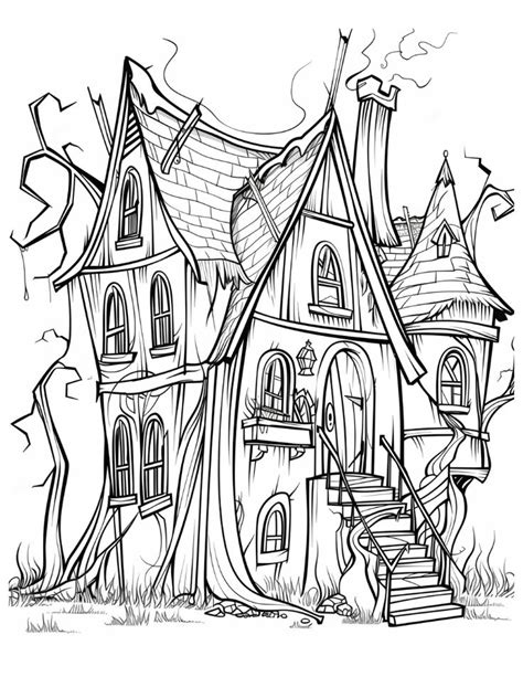 Haunted House Coloring Pages Free Printables 2025