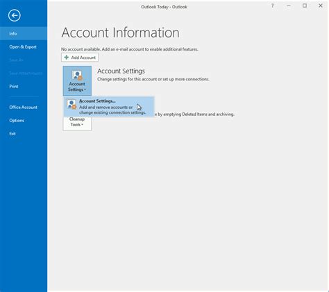 Account Settings How To Update Email Account Settings In Microsoft