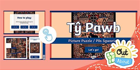 Tŷ Pawb Picture Puzzle Pôs Sgwariau Tŷ Pawb