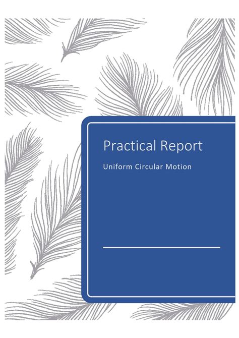 Stage 2 Physics Uniform Circular Motion Practical Report Physics Year 12 Sace Thinkswap