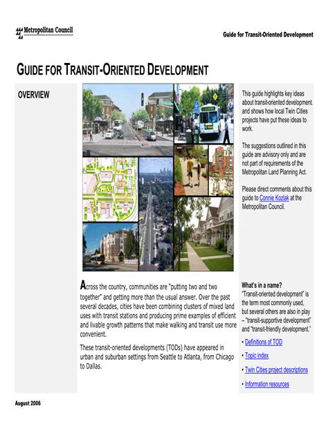 Guide For Transit Oriented Development Docslib Guide For Transit Oriented Development Docslib