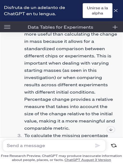 Data Tables For Experiments Pdf