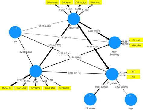 Results Of Consistent Partial Least Squares Pls Bootstrapping 2000 Download Scientific