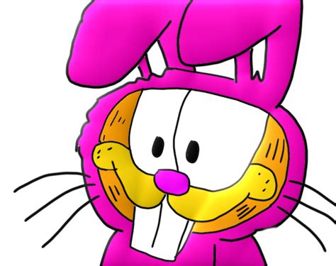 Garfield In A Bunny Costume By Frogtable125