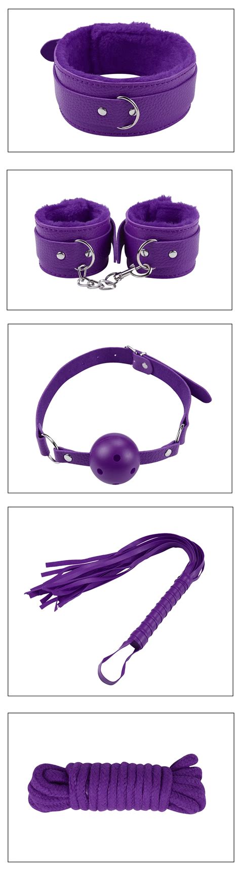 Bondage Gear Lichee Pattern Bondage Sets 8 Pcs Bdsm Bondage Restraints Kit Sex Toys For Women