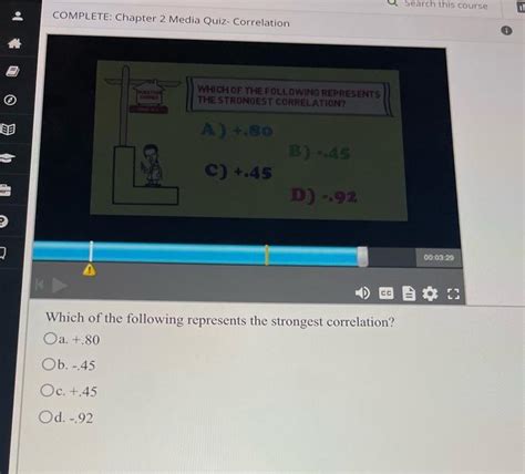 Solved Complete Chapter 2 Media Quiz Correlation Which Of