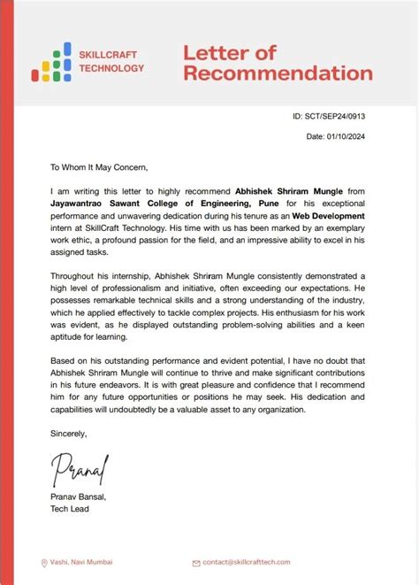 Abhishek Mungale On Linkedin Recomandationletter Webdevlopment