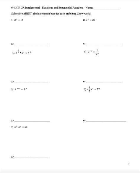 Solving Exponential Equations Worksheet Pro Worksheet