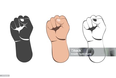Vector Graphic Human Hand Clenched Into A Fist Vector Illustration Stock Illustration Download