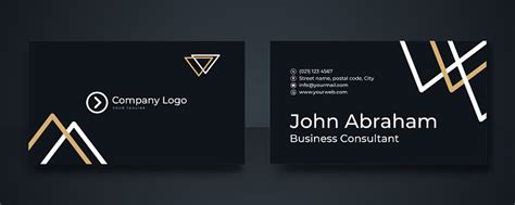 럭셔리 로얄 블랙 과 골드 명함 디자인 템플릿 골드 아르 데코 기하학적 라인현대 명함 디자인 템플릿 개성 개념에 대한 스톡 벡터